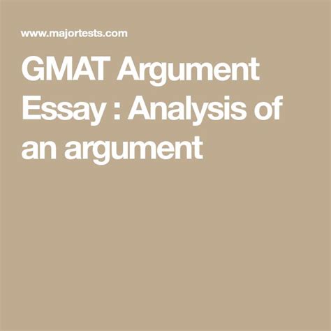 Gmat Argument Essay Tips And Guidelines