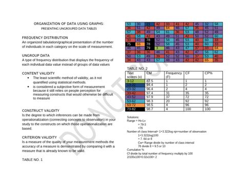Organization Of Data Using Graphs Pdf Validity Statistics Scientific Method