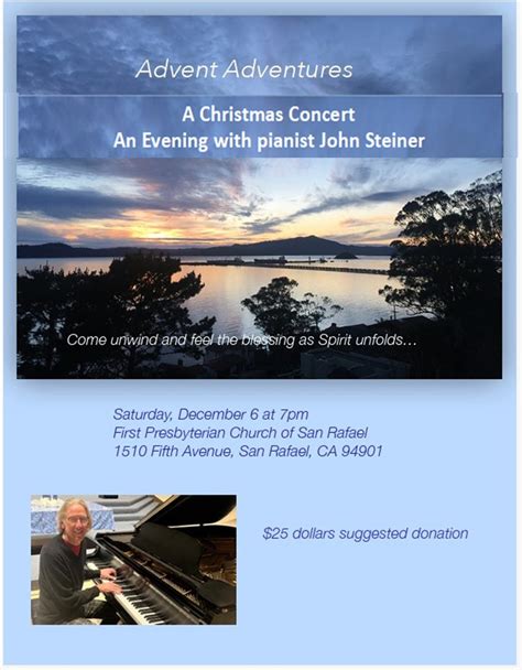 Dec 6 A Christmas Concert With Pianist John Steiner San Rafael Ca