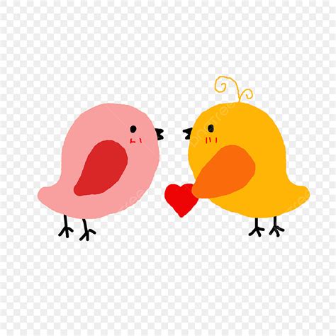 만화 일러스트 새 귀여운 분홍색 노란 새 클립 아트 만화 조류 귀여운 조류 Png 일러스트 및 Psd 이미지 무료 다운로드 Pngtree