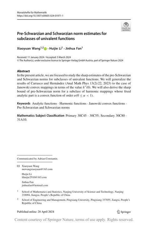 Pre Schwarzian And Schwarzian Norm Estimates For Subclasses Of