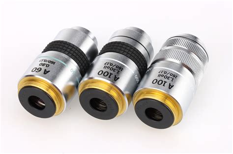 Lot 378 3 Olympus Microscope Objectives A