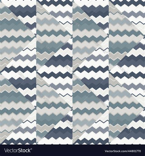 Creative Zig Zag Wave Seamless Pattern Hand Drawn Vector Image
