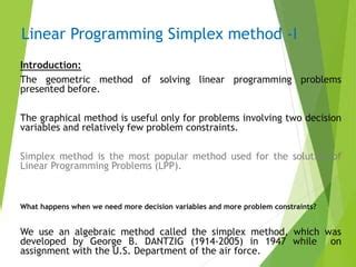 SIMPLEX METHOD Pptx