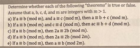 solved determine whether each of the following theorems is