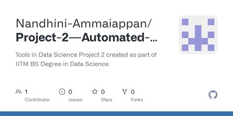 Github Nandhini Ammaiappanproject 2 Automated Analysis Tools In Data Science Project 2