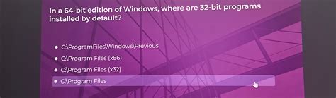Solved In A 64 Bit Edition Of Windows Where Are 32 Bit