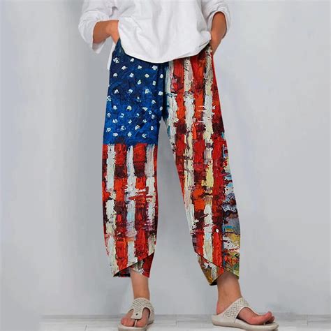 Tawop Spring Pants For Women 2024 Printed Wide Leg Casual Lounge
