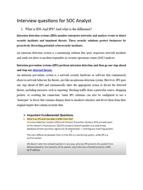 Interview Questions For Soc Analyst Pdf