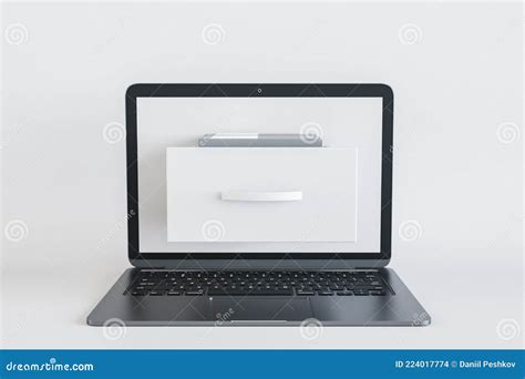 Folder Archive Computer Document Empty File Storage Blue Business Logo And Business Card