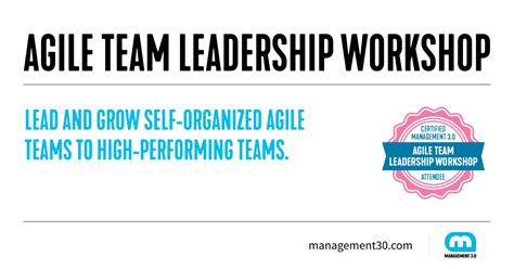 Agile Team Leadership Workshop Management 30