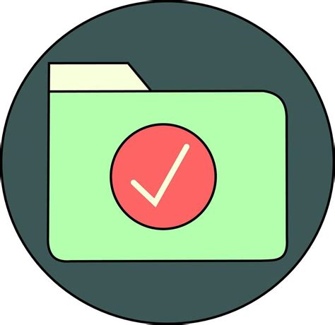 Confirmation Folder On Circular Background 16409919 Vector Art At Vecteezy