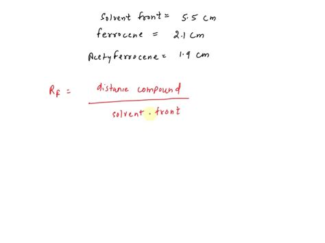 SOLVED From The TLC Sketch Below Measure And Determine Rf Values For Each Visible Component