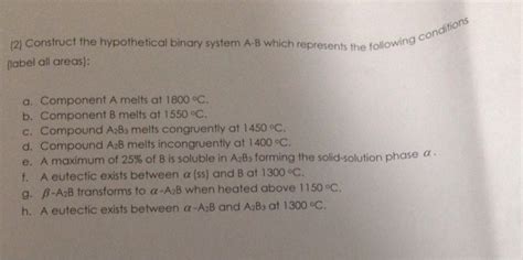 Construct The Hypothetical Binary System A B Which