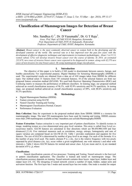 An Approach For Breast Cancer Classification Using Neural Networks Pdf