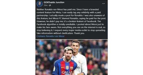 Ronaldo Paid Social Media Messi Paid Social Media Ronaldo Fund Troll Account Messi Fund
