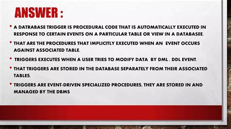 Database Triggers Pptx