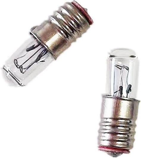 Gwayuany 10 Pcs E5 6 3v Miniature Indicator Light E5 12v Indicator Light Bulb E5 Instrument Bulb