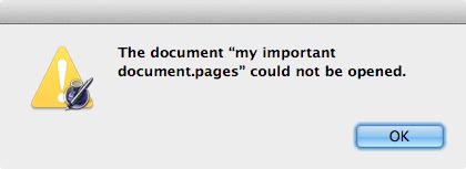 Macos How To Repair Documents That Display The The Document Xxx Pages Could Not Be Opened
