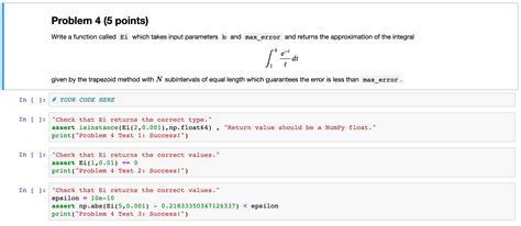 Solved Problem 4 5 Points Write A Function Called Ei Which