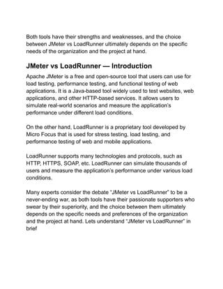 JMeter Vs LoadRunner Which Tool Is Right For You Pdf