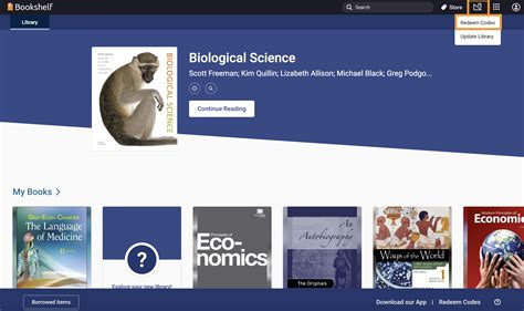 Redeem A Code In Bookshelf® Online Vitalsource Customer Success
