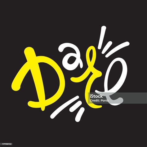 감히 동기 부여 인용 영감을 손으로 그린 글자 영감을 주는 포스터 티셔츠 가방 컵 카드 전단지 스티커 배지를 인쇄하세요 자기 개발 개인 성장 소셜 미디어를위한 문구 1위에