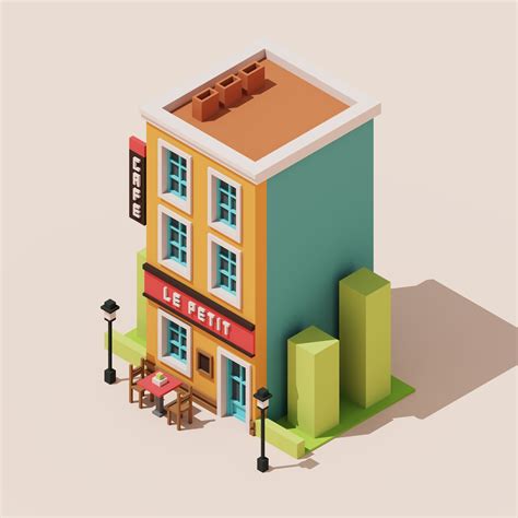 3d Voxel Building Models For 3d Print And Gaming Stl File Obj File