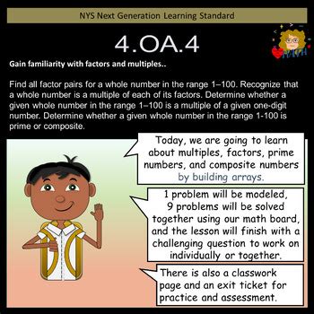 Multiples Factors Prime Numbers Composite Numbers Lesson With Manipulatives