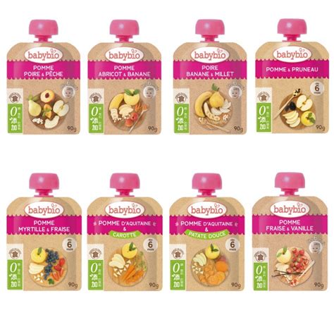 BABYBIO 生機果泥90g 14款可選 法國原裝進口6個月以上嬰幼兒專屬副食品麗兒采家 蝦皮購物