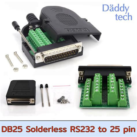 DB Solderless RS D SUB Serial To Pin Port Terminal Male Female Adapter Connector With
