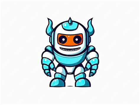 Premium Photo Robot Chatbot Ai Bot Cartoon Logo Badge Design Symbol Cartoon Flat Style