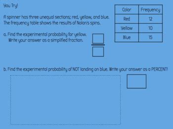Experimental Probability Notes By Spartan Math TPT