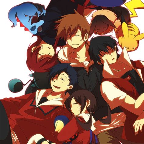 Pikachu Red Eevee Ethan Blue Oak And More Pokemon And More Drawn By Mogiko Danbooru