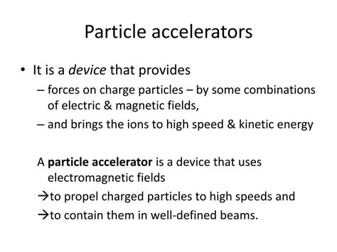 PPT Particle Accelerator PowerPoint Presentation Free Download ID 2054931