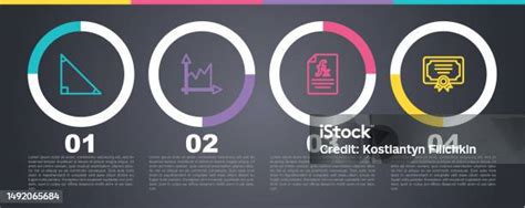 선 삼각형 수학 그래프 일정 차트 다이어그램 함수 수학 기호 및 인증서 템플릿을 설정합니다 비즈니스 인포그래픽 템플릿입니다 벡터