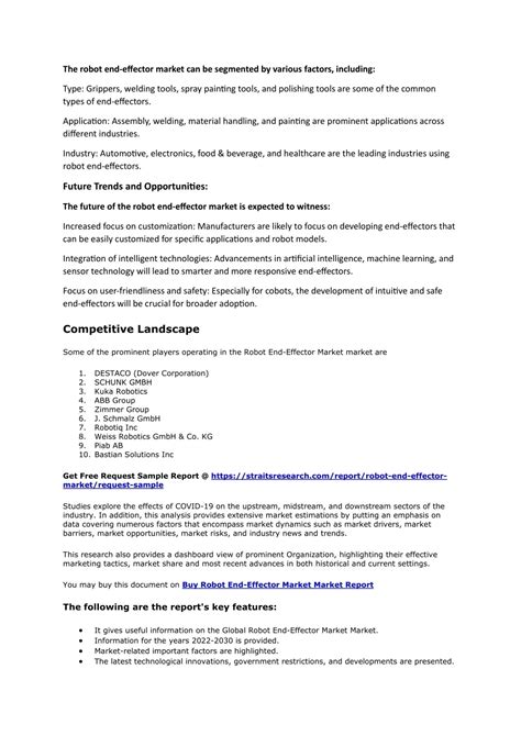 Ppt Robot End Effector Market Powerpoint Presentation Free Download