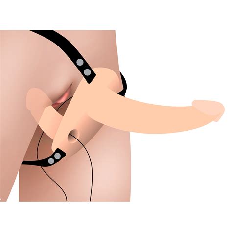 Power Pegger Silicone Vibrating Double Dildo With Harness Sex Toy Distributing