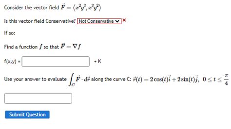 solved consider the vector field vec f x2y3 x3y2 is this