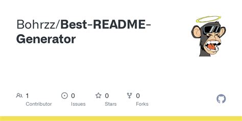 Github Bohrzzbest Readme Generator