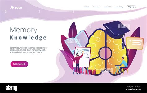 Memory And Knowledge Landing Page Stock Vector Image Art Alamy
