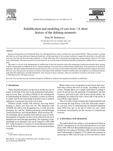 Cast Iron Solidification Pdf Microstructure Iron