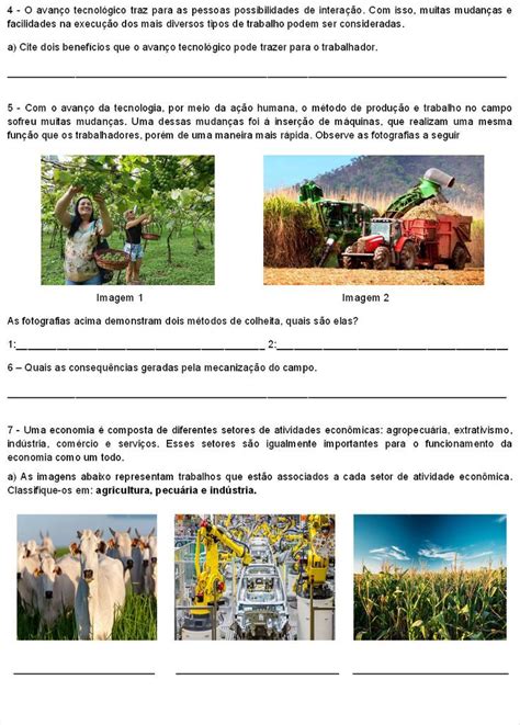 Tecnologias No Campo Atividades De Geografia Tecnologia Na