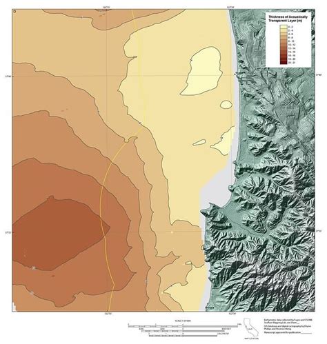 Isopach Map Showing True Stratigraphic Thickness Of Holocene Sediments