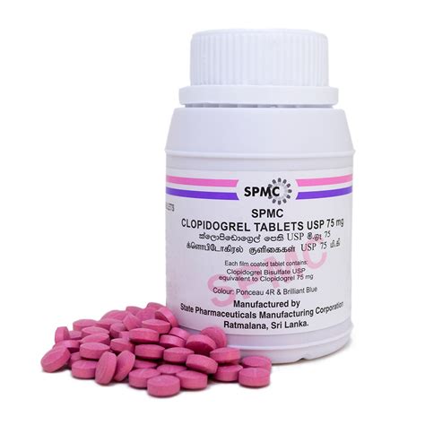 Clopidogrel Tablets Usp 75 Mg Spmc State Pharmaceuticals