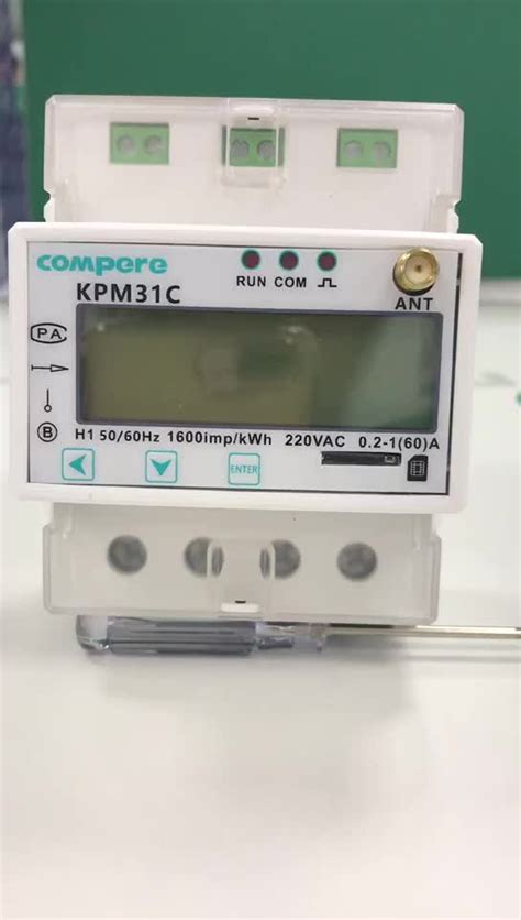 Single Phase 4g Smart Meter Circuit Breaker Din Rail Prepaid Electricity Meter With Sim Card