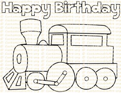 Train Birthday Coloring Page