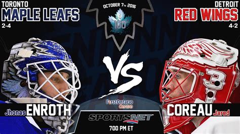 Maple Leafs Vs Red Wings Exhibition Game Card R Leafs