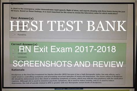 Exclusive Insight Launch Your Exam Prep With The Exit Hesi Test Bank
