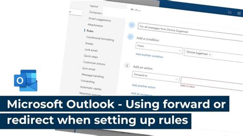 techify learning on linkedin new outlook using forward or redirect when setting up rules